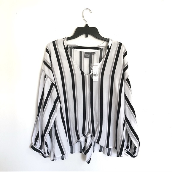 Soho | Tops | Soho Front Tie Blouse | Poshmark